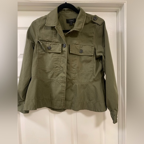 J. Crew | Jackets & Coats | J Crew Olive Green Cargo Jacketed With ...